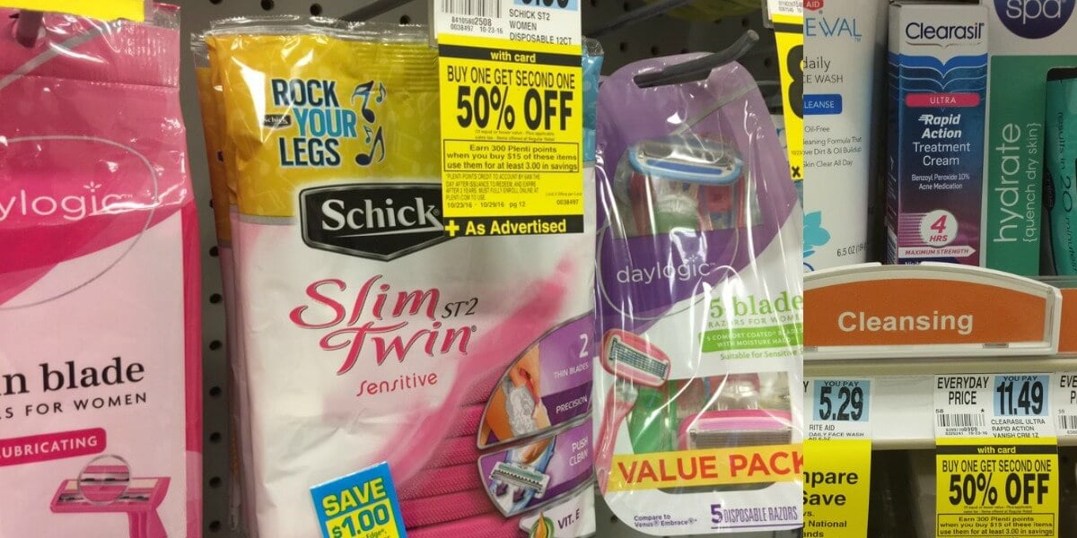 Better Than FREE Schick Disposable Razors and Clearasil Rapid Action ...