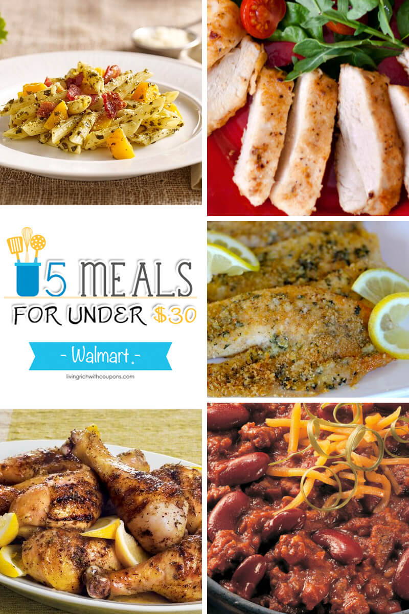 5 Meals for Under $30 at Walmart – Week ending 12/10/16 | Living Rich ...