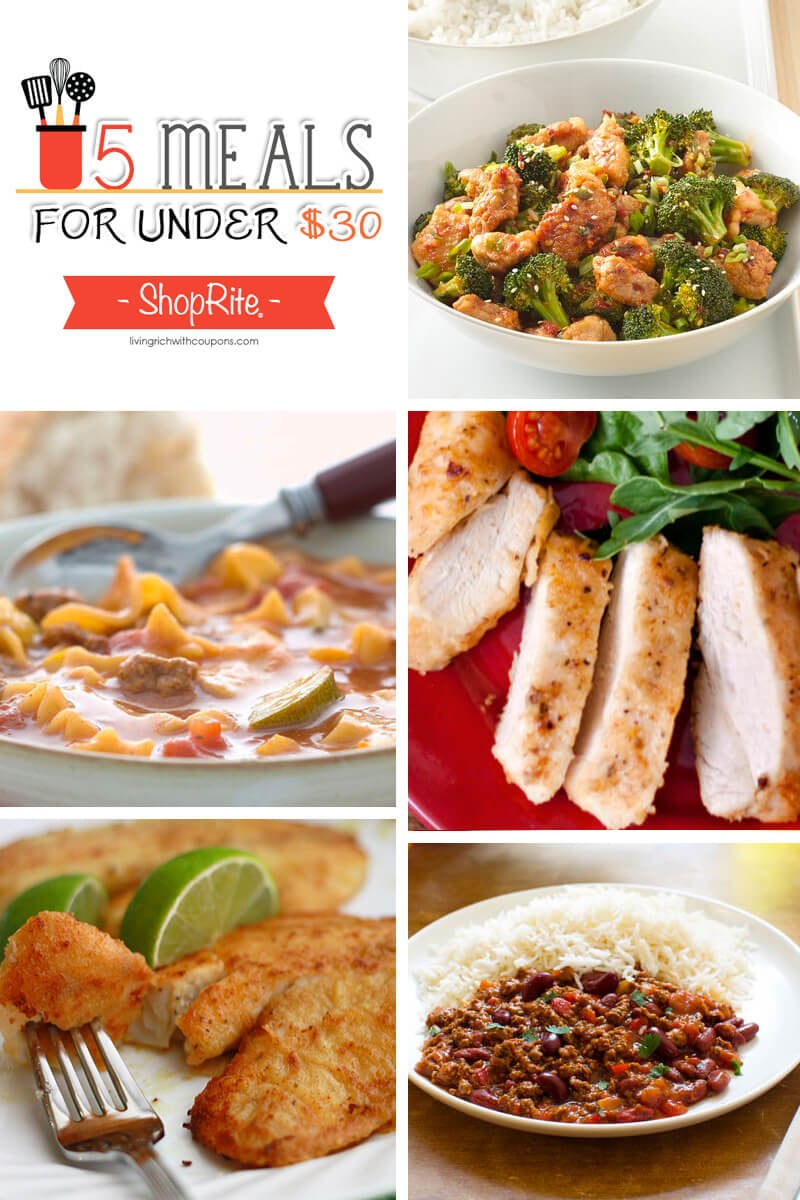5 Meals for Under $30 at ShopRite – Week ending 3/4/17 | Living Rich ...