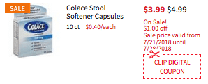 ShopRite Shoppers – FREE Colace Stool Softener Tablets! | Living Rich ...