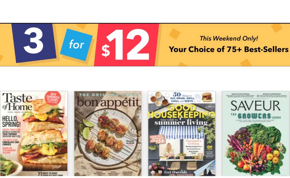 3 Magazine Subscriptions for just $12 | Living Rich With Coupons®