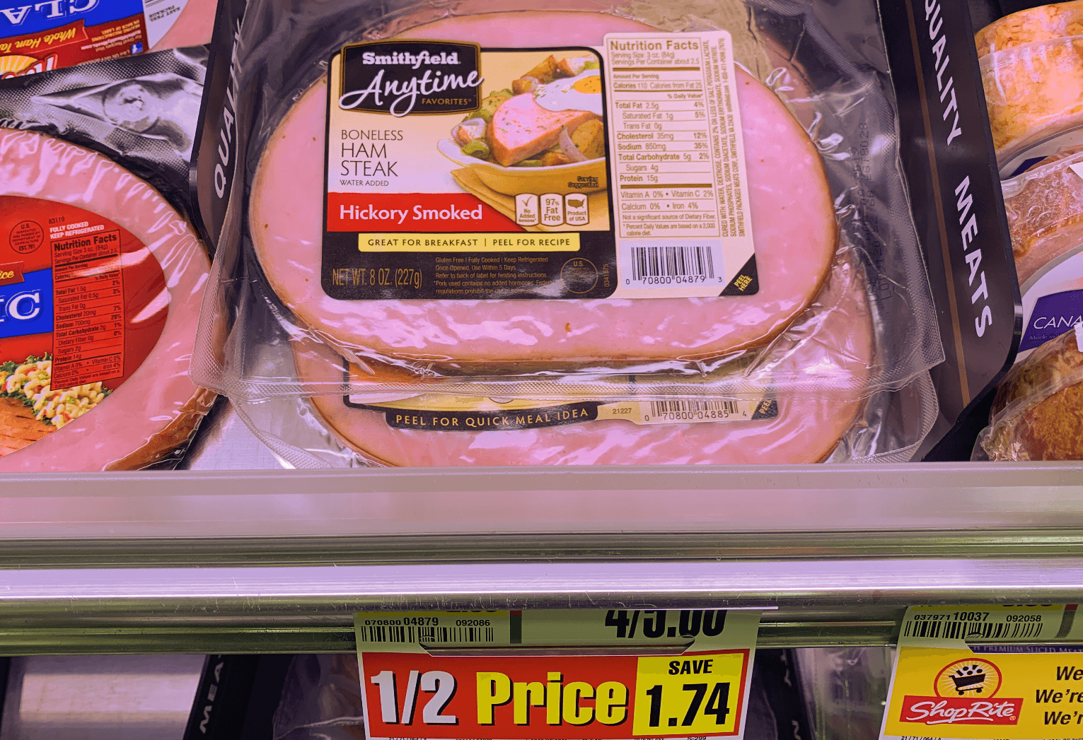 Smithfield Boneless Ham Steaks Just $1.00 at ShopRite! | Living Rich ...