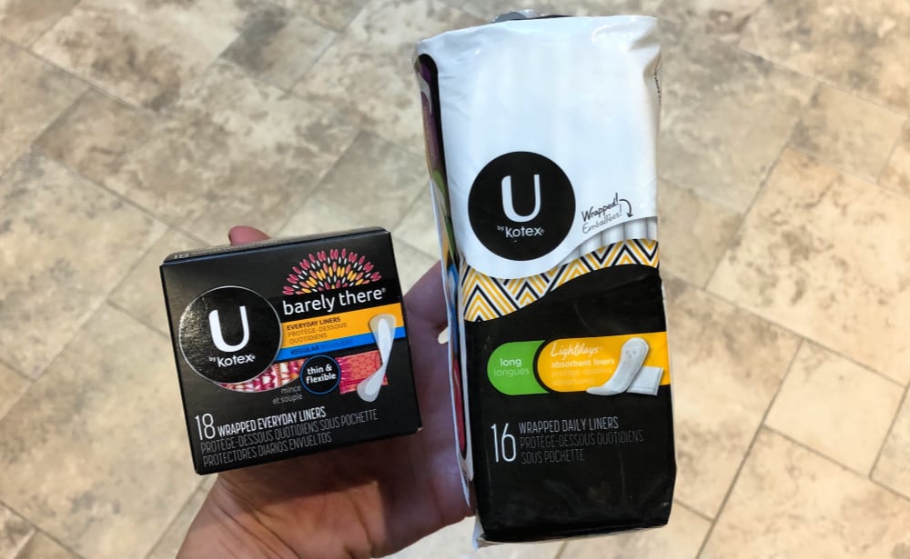 U by Kotex Barely There Pantiliners and LightDays Pantiliners Only $0. ...