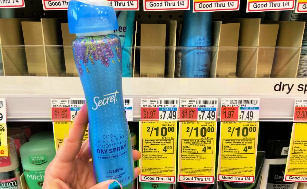 Secret Invisible Spray Deodorant as Low as $1.25 at CVS! {Reg. $7.29 ...
