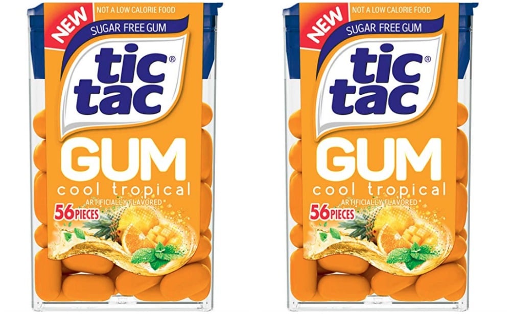 Stock Up Price! Tic Tac Gum, Sugar Free Chewing Gum, Cool Tropical 12 ...