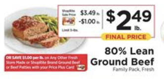 80% Lean Fresh Ground Beef Just $2.49 per pound at ShopRite! | Living ...