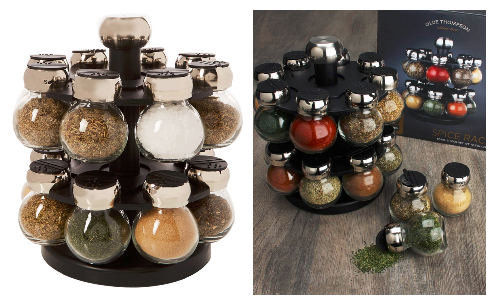 50% off Olde Thompson 16-Jar Labeled & Filled Orbit Spice Rack Jars ...