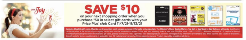 ShopRite Shoppers: Gift Card Deal – $10 in FREE Groceries! {11/7 ...