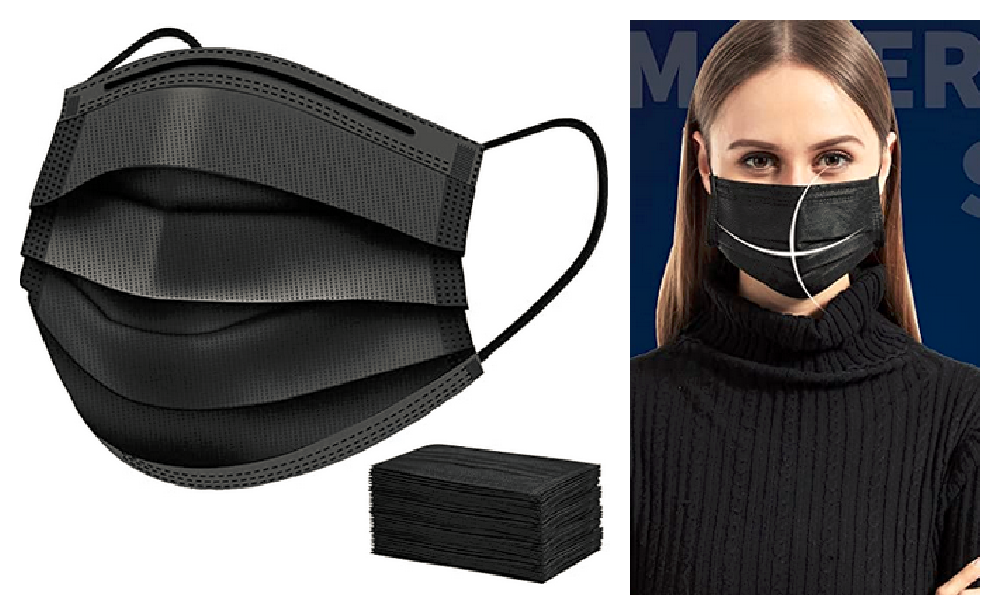 Lowest Price! Black Disposable Face Mask 50 Pcs {Amazon} | Living Rich ...