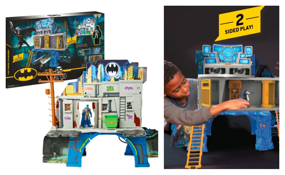 Batman 3-in-1 Batcave Playset with Exclusive 4-inch Batman Action ...