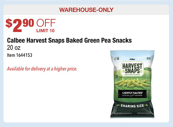 Costco: Hot Deal on Calbee Harvest Snaps Green Pea Snack Crisps, 20 oz ...