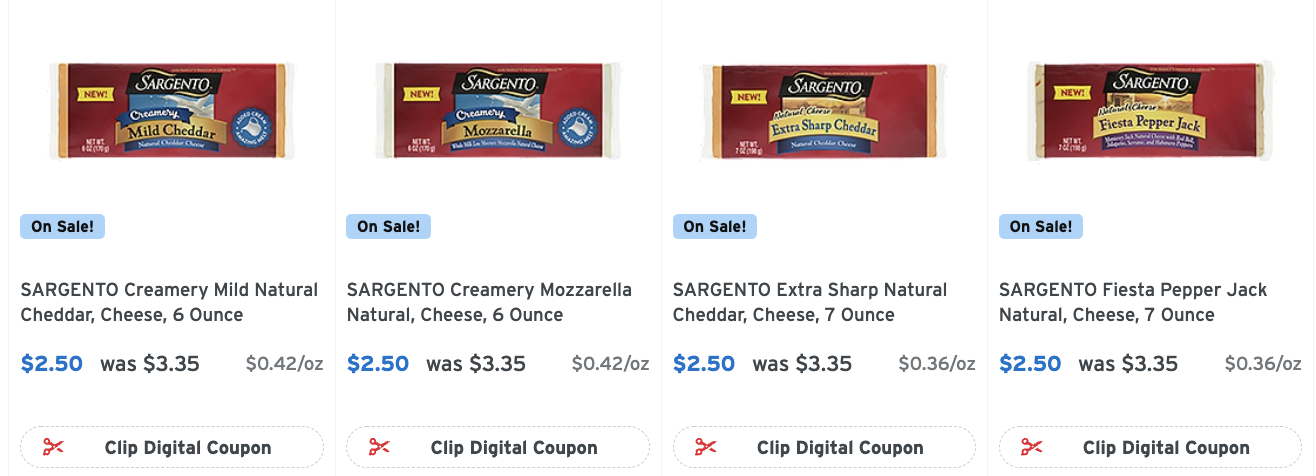 Sargento Natural Block Cheese Just $1.50 at ShopRite! | Living Rich ...