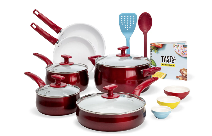 Walmart Pre-Black Friday Deal | Tasty Ceramic Cookware Set 16 piece $49 ...
