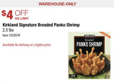 Costco: Hot Deal on Kirkland Signature Breaded Panko Shrimp – $4.00 off ...