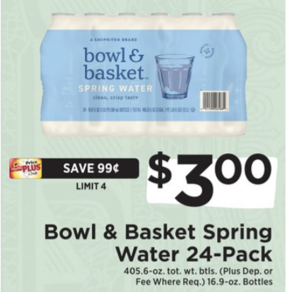 ShopRite Shoppers -$3.00 Bowl & Basket Spring Water 24pks | Living Rich ...