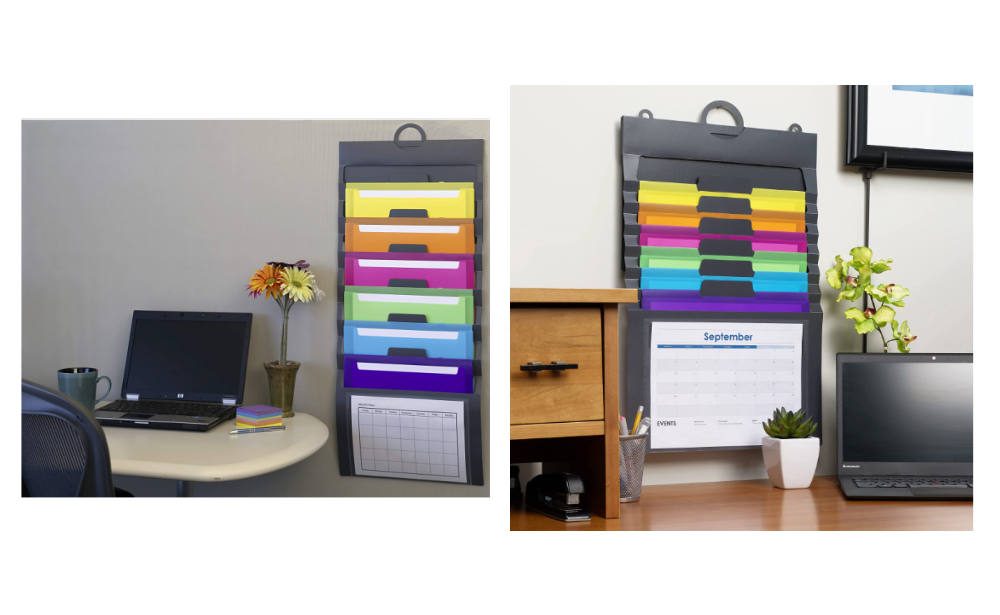 78% Off Smead Cascading Wall Organizer, 6 Removable Folder Pockets ...