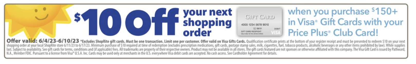 ShopRite Shoppers: Gift Card Deal – $10 in FREE Groceries!{6/4 ...