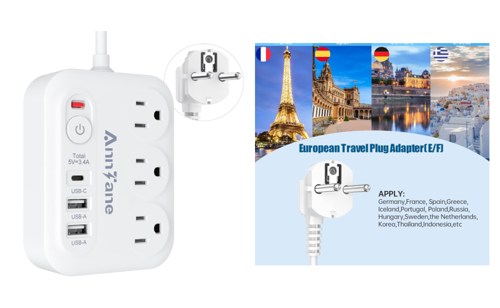 56% off ANNTANE European Travel Plug Adapter {Amazon} | Living Rich ...