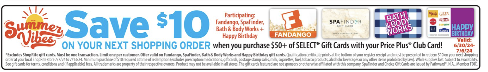 ShopRite Shoppers: Gift Card Deal – $10 in FREE Groceries!{6/30 ...