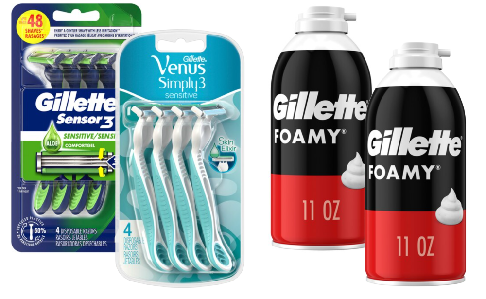 Gillette or Venus Disposable Razors as low as $2.09 or Foamy Shave ...