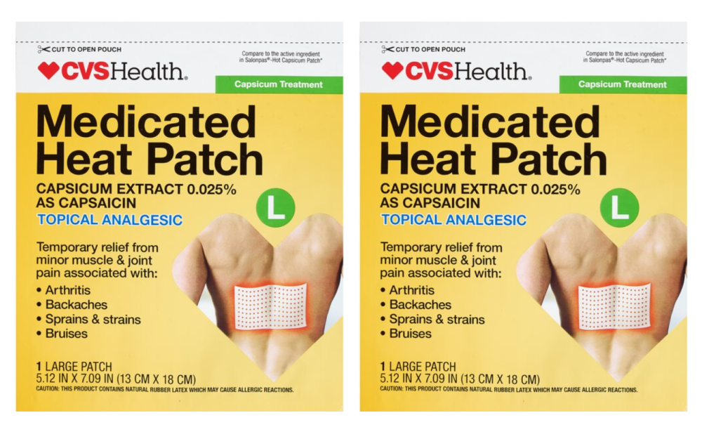 CVS Health Capsicum Treatment Medicated Heat Patches as low as $0.25 ...