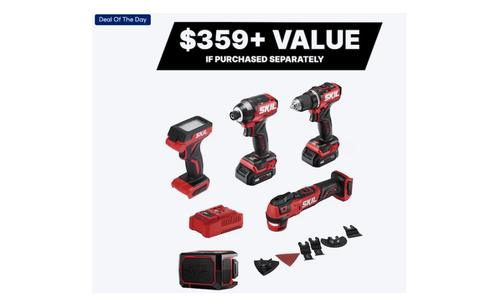 Lowe’s Deal of the Day | SKIL 12-volt 5-Tool Brushless Power Tool Combo ...