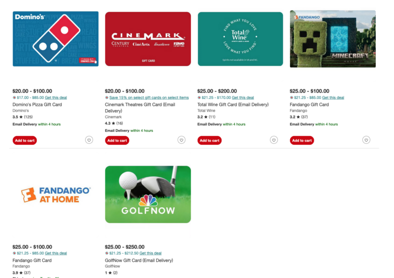 Today Only at Target | 15% off Select Gift Cards! | Living Rich With ...