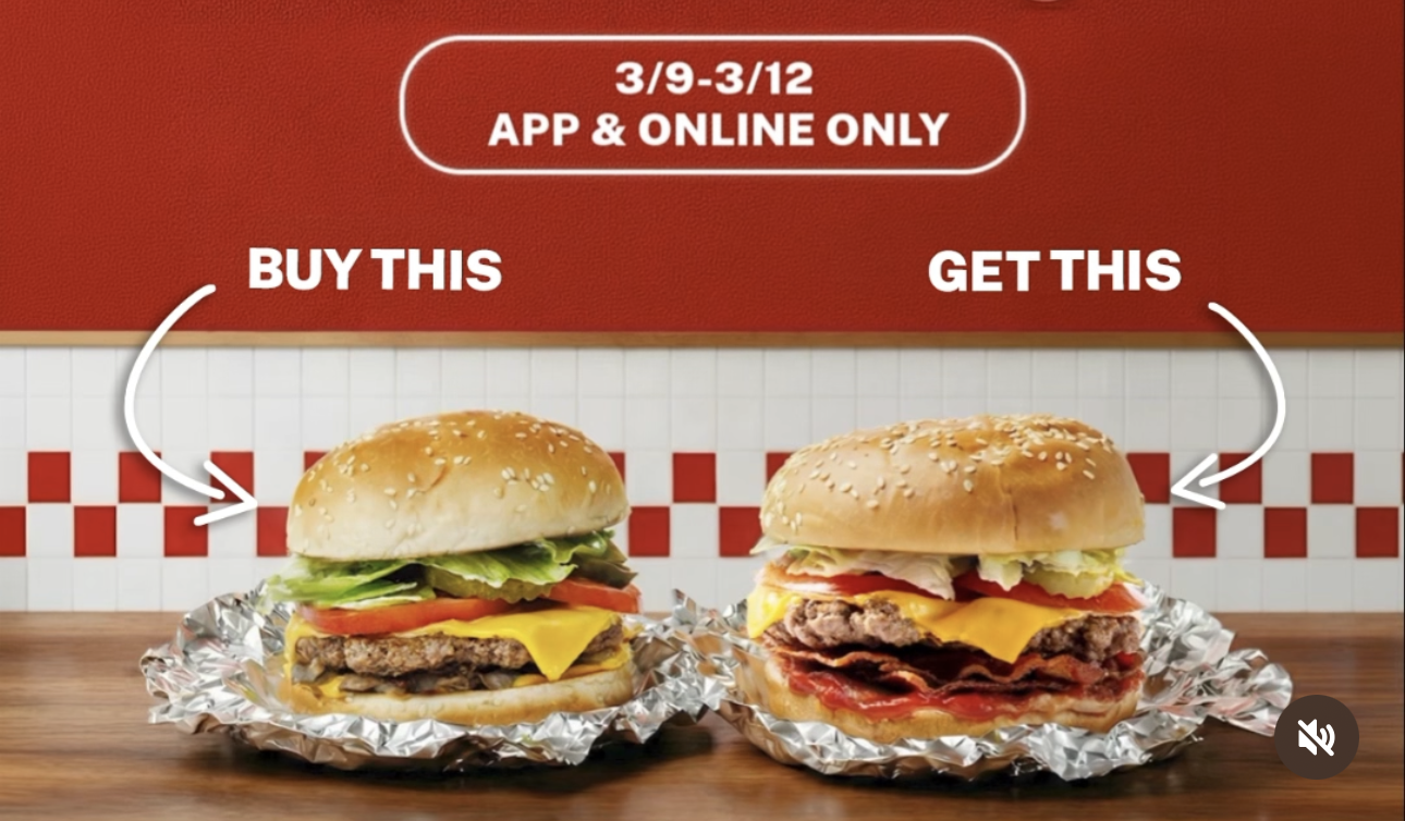 BOGO Free Burger at Five Guys through 3/12/26 | Living Rich With Coupons®