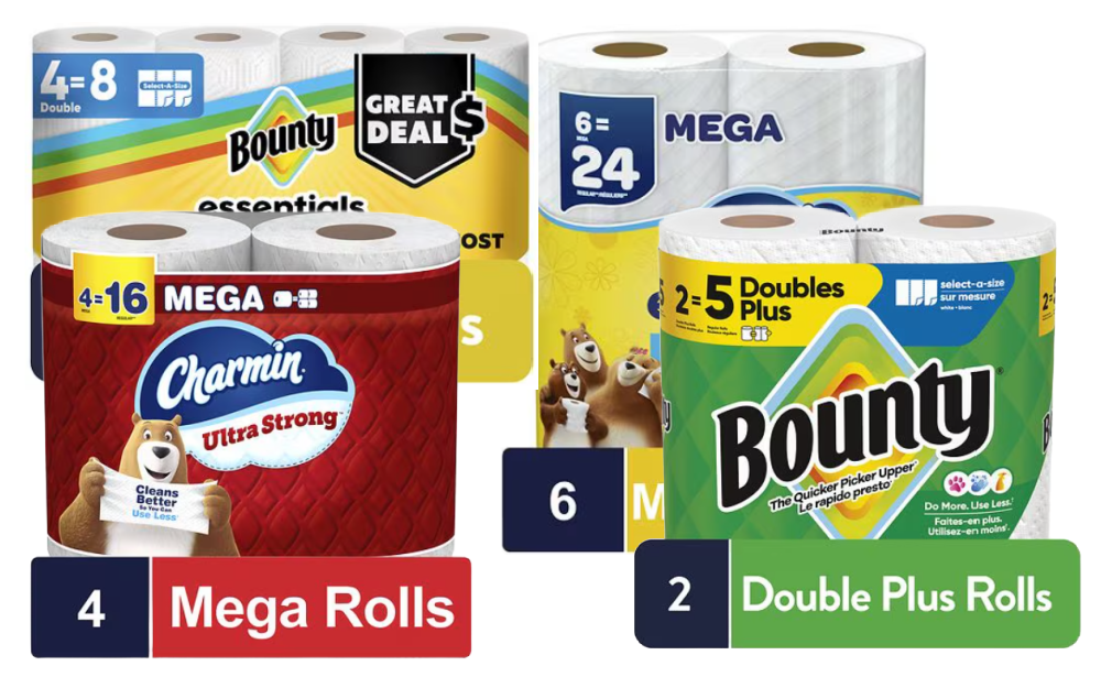 Pay $13 for $33 in Bounty & Charmin Paper Products at Walgreens ...