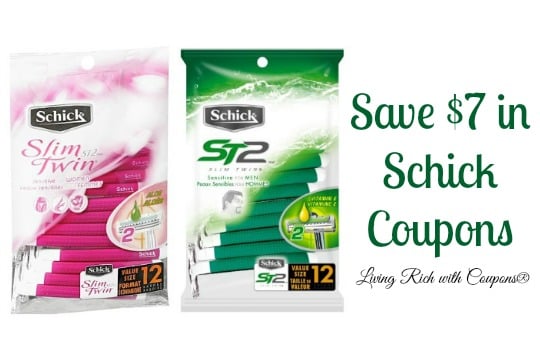 2 New Schick Razor Coupons – Save $7 – Only $0.97 at Walmart + More ...