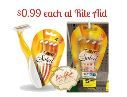 Bic Soleil Razors Only $0.99 at Rite Aid! | Living Rich With Coupons®